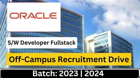 Oracle Software Developer Opening Fullstack Freshers Apply Now Youtube