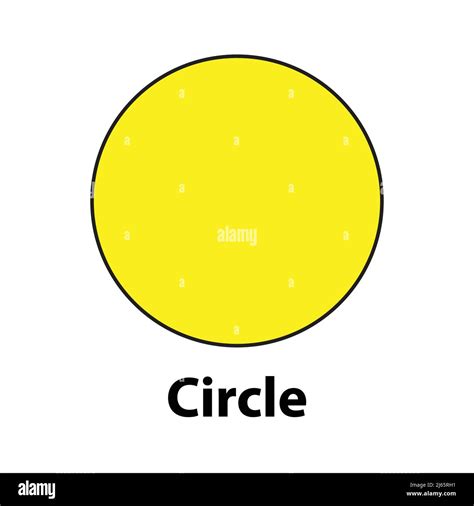 Circle Geometric Shape Yellow Color Vector Stock Vector Image Art Alamy