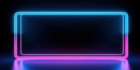 Neon Glow Frame Abstract Background Premium Ai Generated Image
