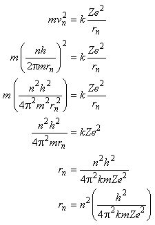 PhysicsLAB Derivation Of Bohr S Model For The Hydrogen Spectrum