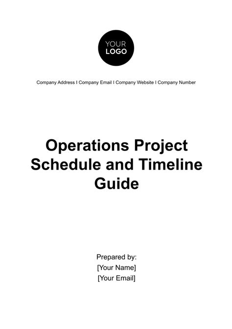 Free Project Schedule Templates Editable And Printable