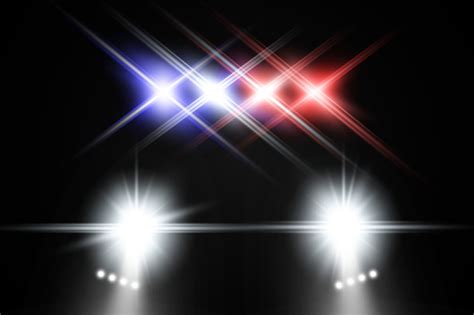 투명 한 배경에 격리 된 자동차 헤드 라이트의 현실적인 흰색 광선 둥근 광선 경찰 차 헤드라이트에서 켜집니다 경찰 순찰 3차원 형태에 대한 스톡 벡터 아트 및 기타 이미지