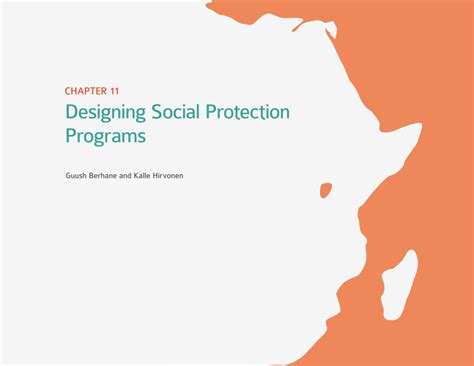 Pdf Designing Social Protection Programs