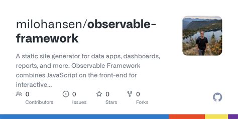 Github Milohansenobservable Framework A Static Site Generator For