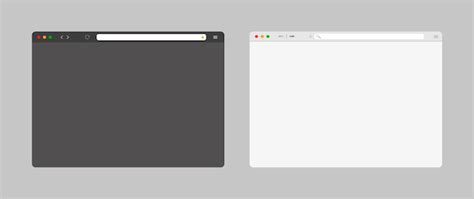 premium vector web browser mockup in light modern flat design pc