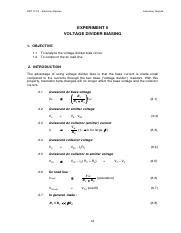 Lab 6 DMT121 Voltage Divider Biasing Pdf DMT 121 3 Electronic Devices Laboratory Module