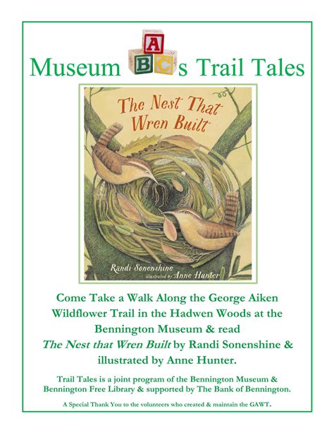Bennington The Nest That Wren Built By Randi Sonenshine And Illustrated By Anne Hunter Is The