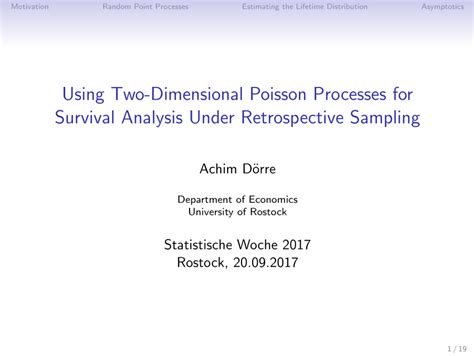 PDF Using Two Dimensional Poisson Processes For Survival Analysis Under Retrospective Sampling