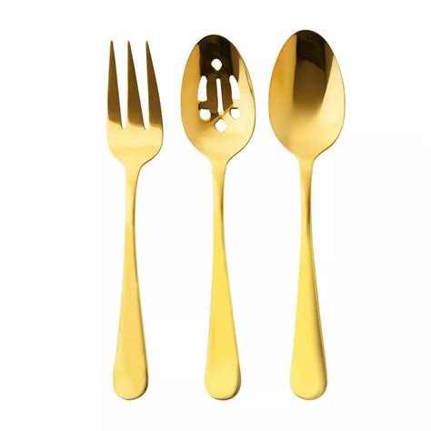 Godinger Silver Masa Mirrored Gold 3 Piece Serving Set