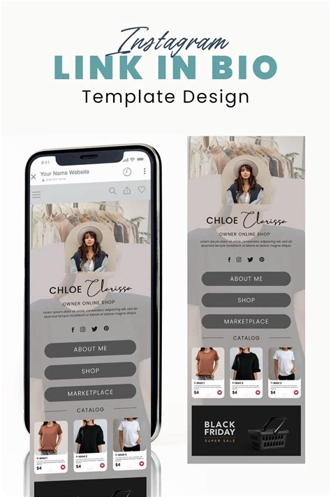 Instagram Link In Bio Page Template Design By Canva Vol 05