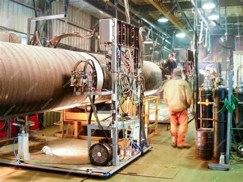 Premium Photo Safety At Work Welding And Installation Of The Pipeline Industrial Weekdays