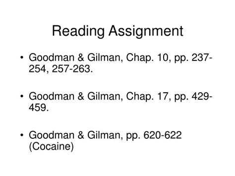 Ppt Reading Assignment Powerpoint Presentation Free Download Id378459