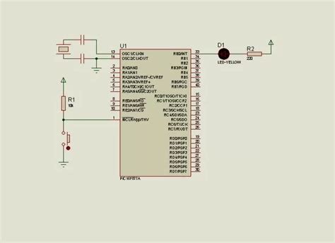 SIMPLE LED LIGHT FLIP FLOP CIRCUIT HI TECH C EXAMPLE