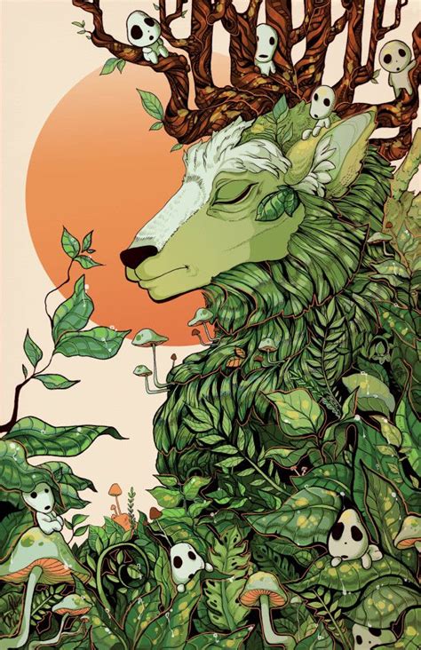 Shishigami From Princess Mononoke By Amandaturnage Artofit