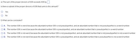 Solved The Proper Divisors Of 836 Are Use A Comma To