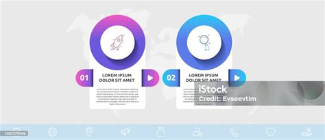 두 레이블 다이어그램 그래프 화살표에 대한 벡터 인포그래픽 템플릿 서클 건축물에 대한 스톡 벡터 아트 및 기타 이미지 건축물 그래프 금융 Istock