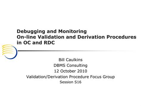 Pdf Debugging And Monitoring On Line Validation And To The