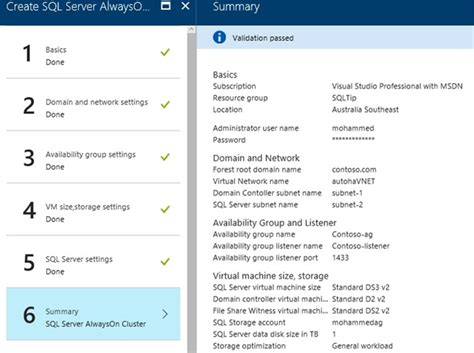 sql server alwayson availability groups using an azure template