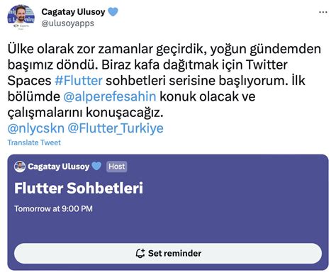 Alper Efe Şahin Linkedin‘de Flutter Flutterdev