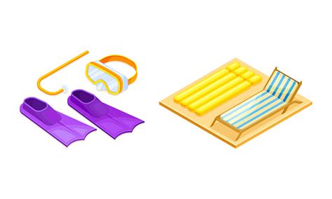 여름 휴가 및 열대 휴가 객체는 아이소메트릭 벡터 일러스트레이션을 설정합니다 개인 장식품에 대한 스톡 벡터 아트 및 기타 이미지 개인 장식품 계절 관광 Istock