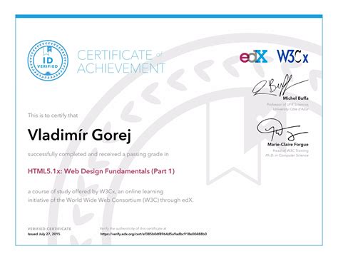 Html5 Certificate Ppt