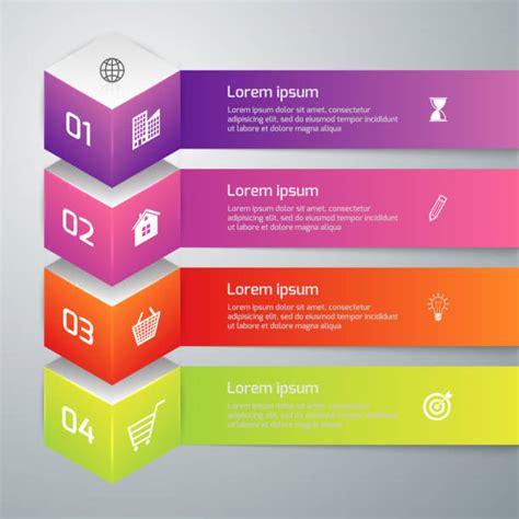 6100 Cube Infographic Stockillustraties Royalty Free Vector