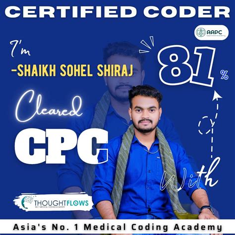 Congratulations On Scoring 81 In The Cpc Exam Join Thoughtflows Medical Coding Academy The No