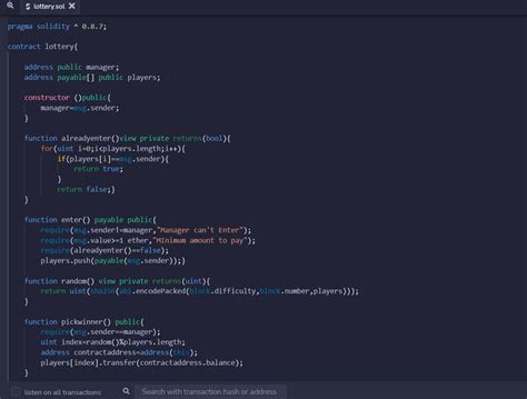 GitHub Am6403 Lottery Using Solidity It Is Lottery System Which Is Made Using Solidity Language
