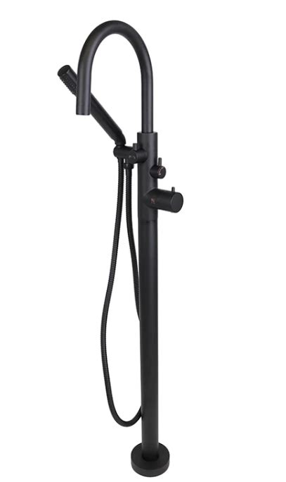 Cos F71106mb Matte Black Round Free Standing Bath Tub Faucet