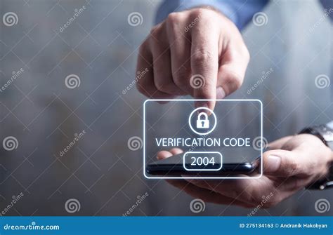 Human Using Smartphone Identity Verification Code Cyber Security Stock Image Image Of Cyber