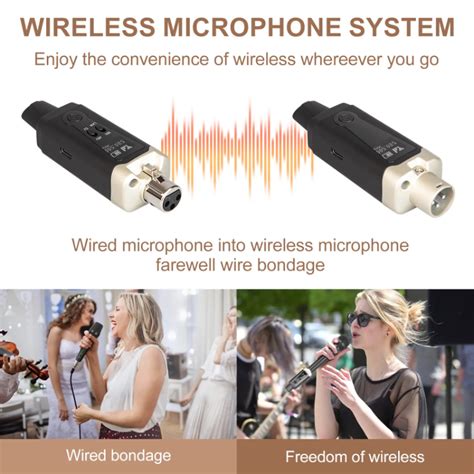 Wireless Microphone System Xlr Mic Converter Adapter Depusheng Ma5 Uhf Automatic Transmitter