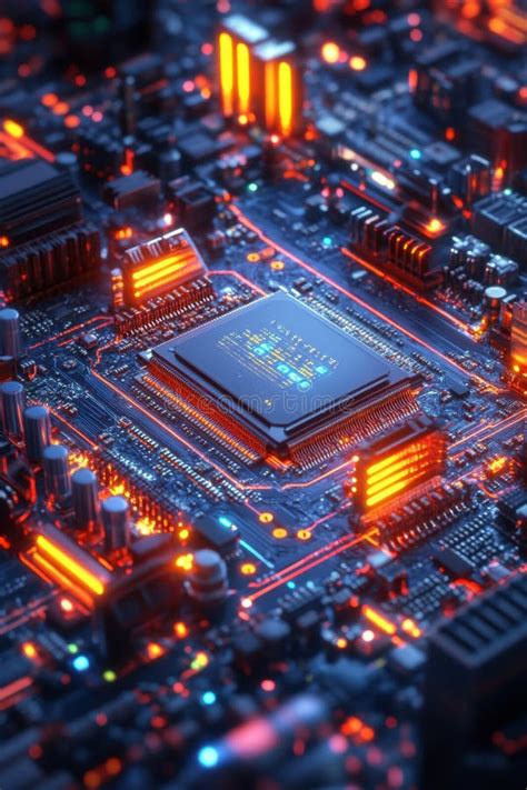 Futuristic Cpu 3d Illustration Of An Advanced Cpu Showcasing Innovative Design And Cutting Edge