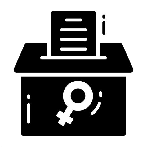 Voting Box With Feminine Symbol Vector Design Of Feminism Voting Vector Art At Vecteezy
