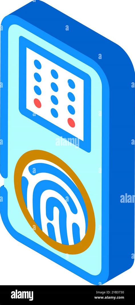 Sensor Biometric Isometric Icon Vector Illustration Stock Vector Image