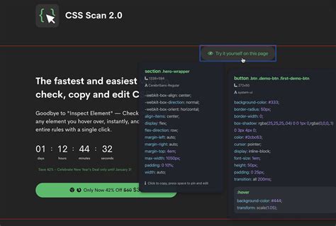 css scan 2 0 une extension pour inspecter rapidement n importe quel