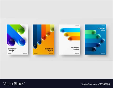Creative Annual Report Design Composition Modern Vector Image