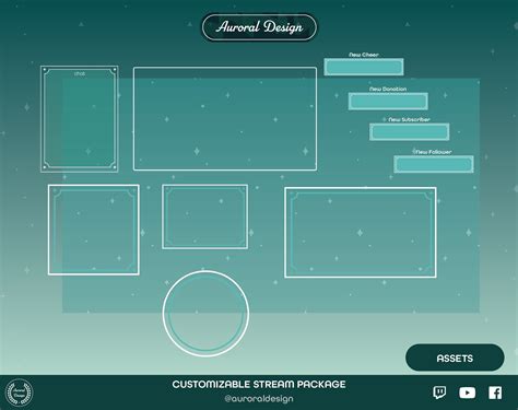 Teal Sunrise Overlay Package Sunrise Morning Starry Night Vtuber