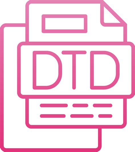 dtd file line gradient icon 47369038 vector art at vecteezy