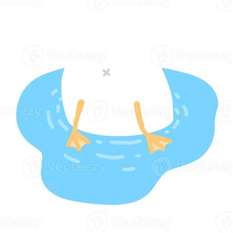 Funny Duck Cartoon Illustration Cute Duck Duck Butt Cartoon Funny