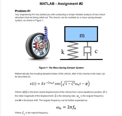 Solved Matlab ﻿assignment 2problem 1your Engineering