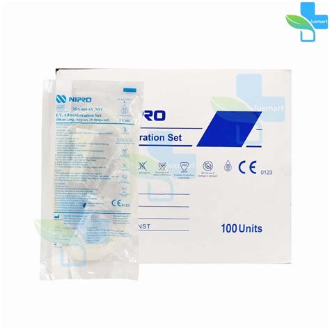 Nipro Iv Set สายชุดให้น้ำเกลือ นิโปร สายน้ำเกลือผู้ใหญ่ 20 หยด [100 ชิ้น] N0302 I V