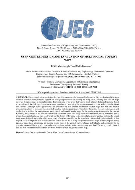 Pdf User Centered Design And Evaluation Of Multimodal Tourist Maps