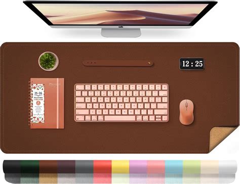 Leather Desk Pad Protector Desk Mat Large Mouse Pad Non Slip Desk