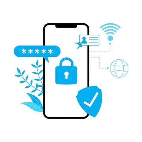 Premium Vector Cyber Security Illustration On Smartphone Flat Design
