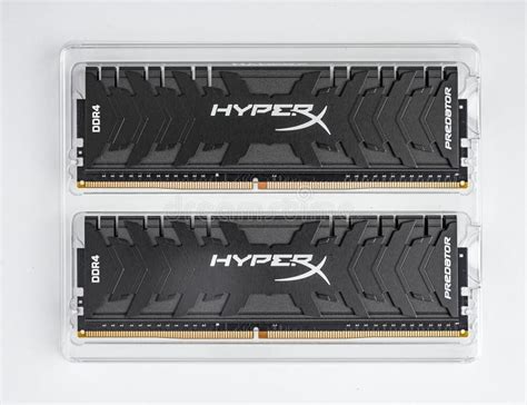 Kingston DDR4 HyperX Predator Black Ram On White Background Editorial Image Image Of Computer