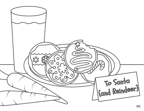 Cookies And Milk Coloring Page