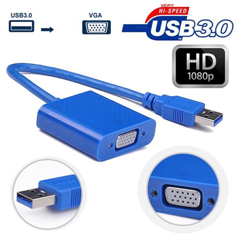 Usb To Vga Converter Adapter Hd Usb 30 External Video Card