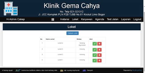 Source Code Sistem Informasi Antrian Dan Loket Berbasis Web