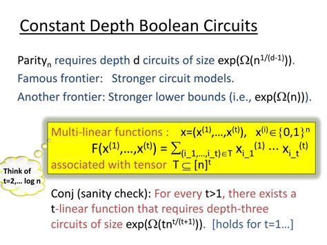 Ppt Boolean Circuits Of Depth Three And Arithmetic Circuits With