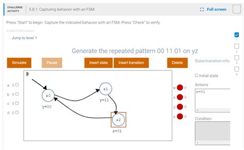 solved generate the repeated pattern 00 11 01 on yz